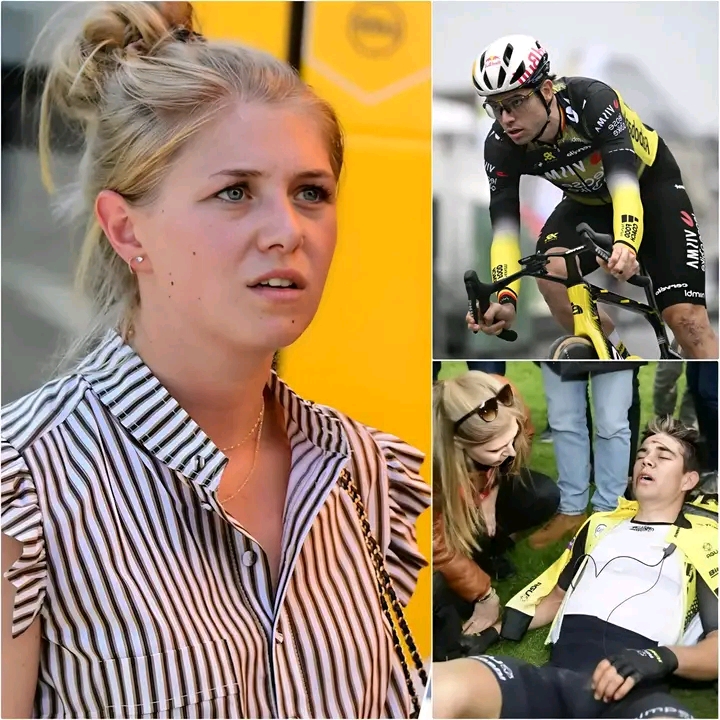 Sarah De Bie breekt in tranen en onthult dat Wout van Aert plots een ...